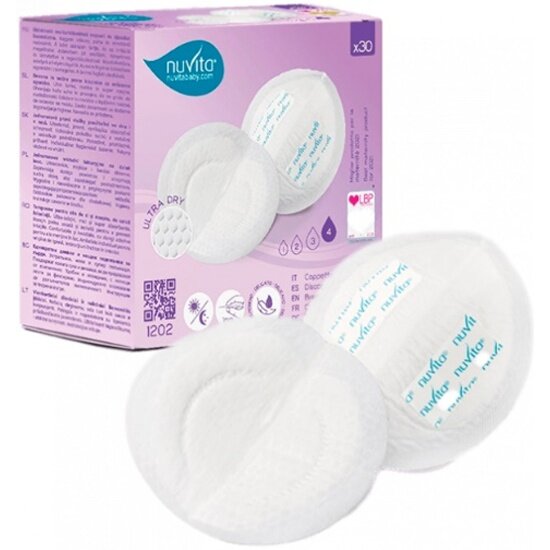 Прокладки для груди Nuvita NU-ALTL0070 Day and Night Time Breast Pads 1202, 30шт