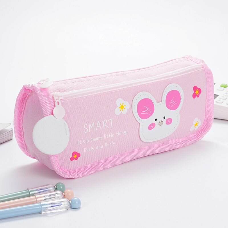 Пенал школьный с принтом мышки /В школу для девочки / Для мальчика