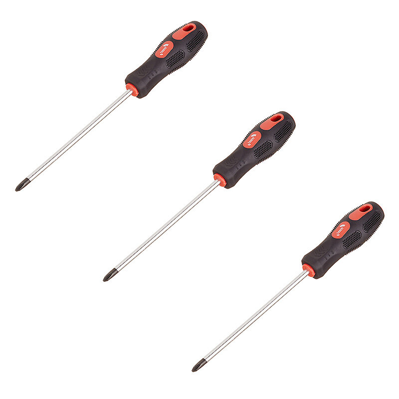 Отвертка крестовая PH2 150 мм (3 шт.)