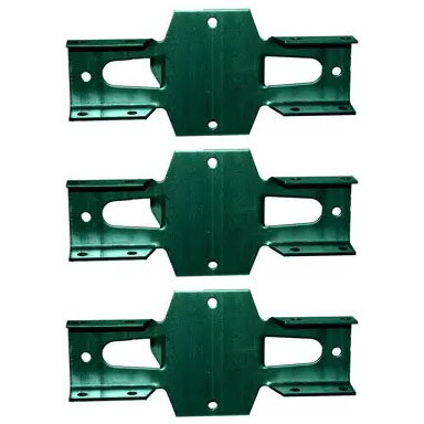 Кронштейн для столба заборного 60х60 мм цинк+порошковое покрытие зеленый RAL 6005 (3 шт.)