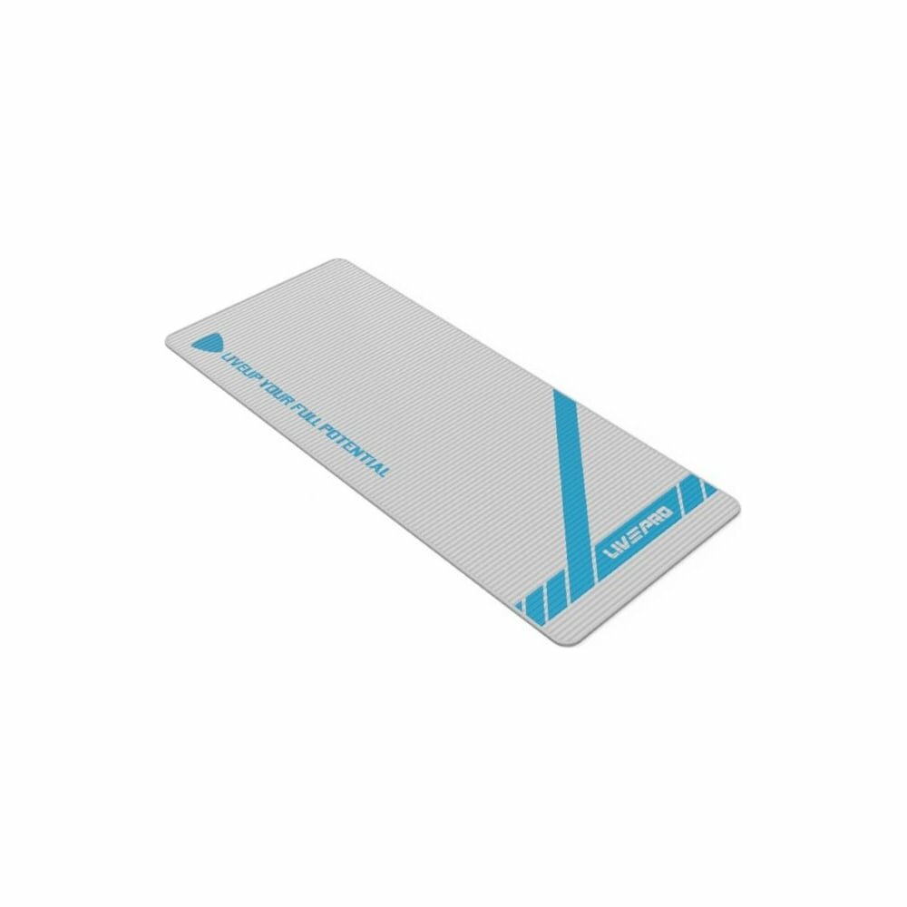 Гимнастический коврик LivePro NBR Sports Mat, 185x80x1 см, серый/синий