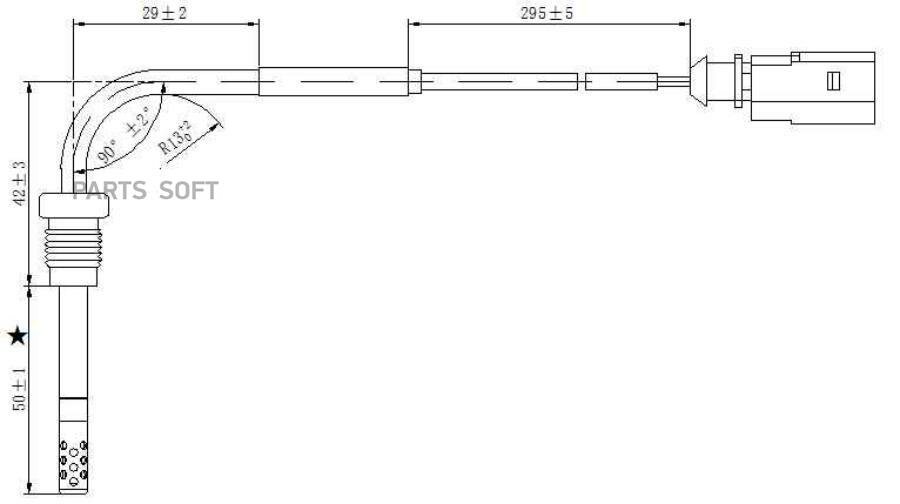MAGTECHNIC MAG0159OG Датчик температуры выхлопных газов AUDI A6 (2004-2011) SEAT EXEO (2008-2014) ()