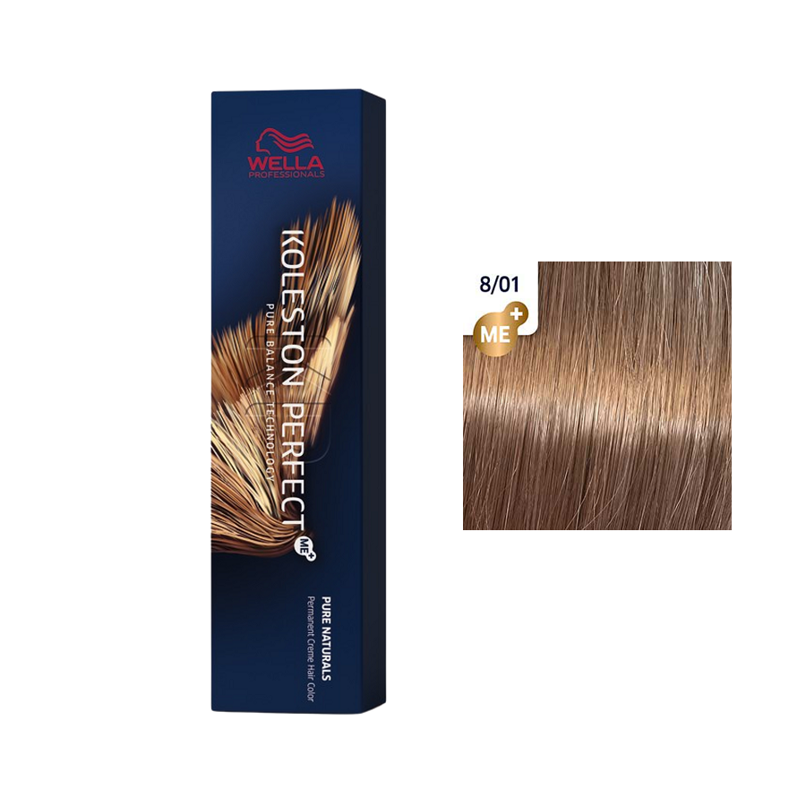 Wella Koleston Perfect ME+ 8/01 - Стойкая краска миндаль 60 мл