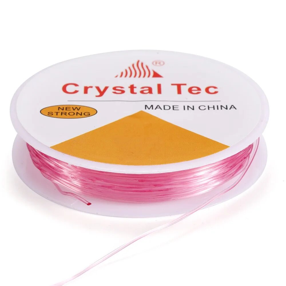 Розовый эластичный шнур Crystal Tec 0.7mmX6.5Meters
