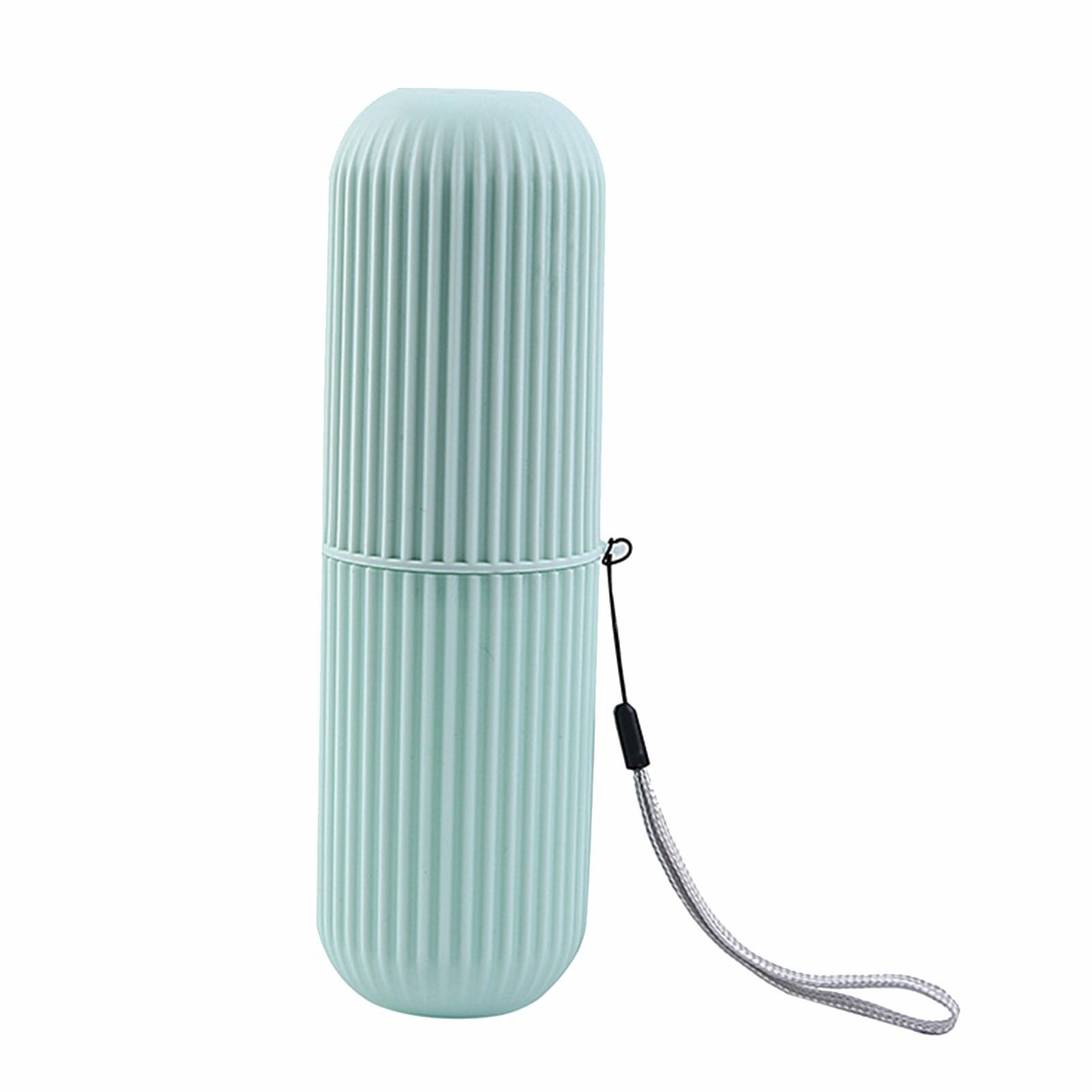 Дорожный футляр для зубной щетки, портативный ПП, противоскользящий, дорожный стакан для зубной щетки с крышкой, зеленый