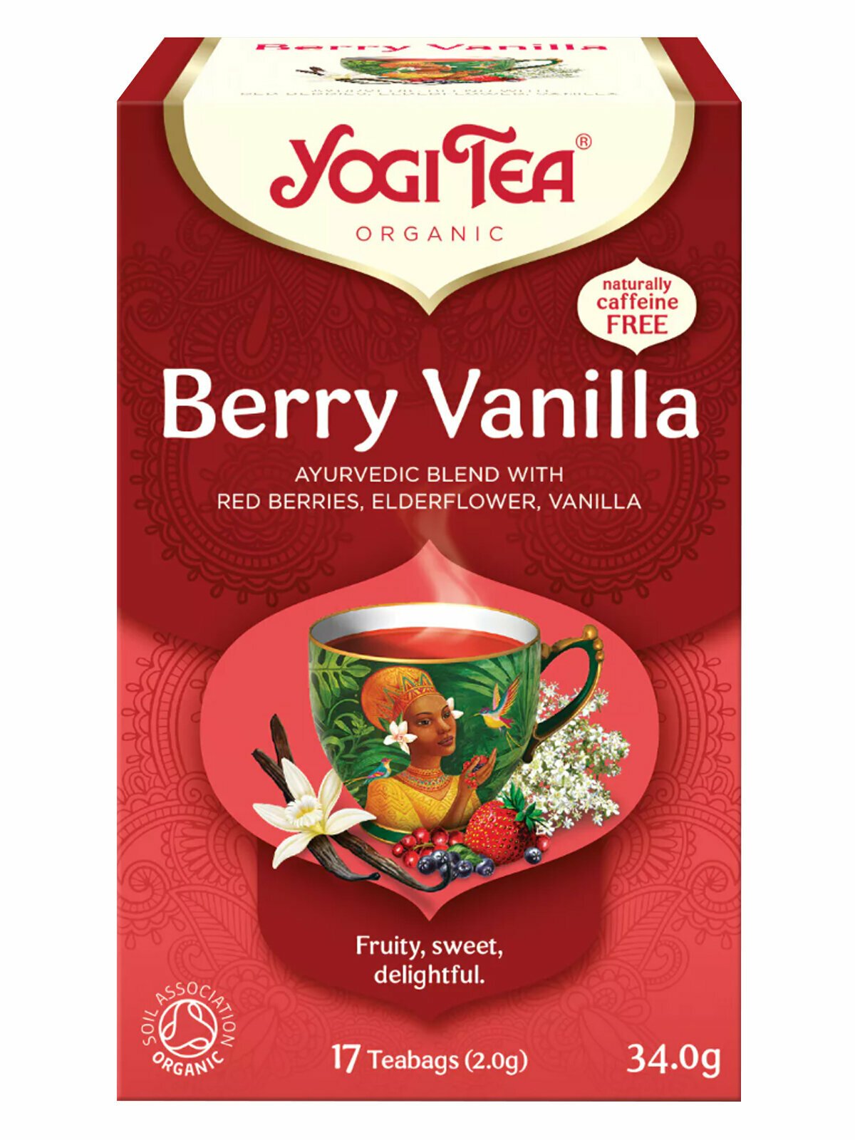 Чай в пакетиках Yogi Tea Berry Vanilla Бузина, Ваниль, 17 пакетиков