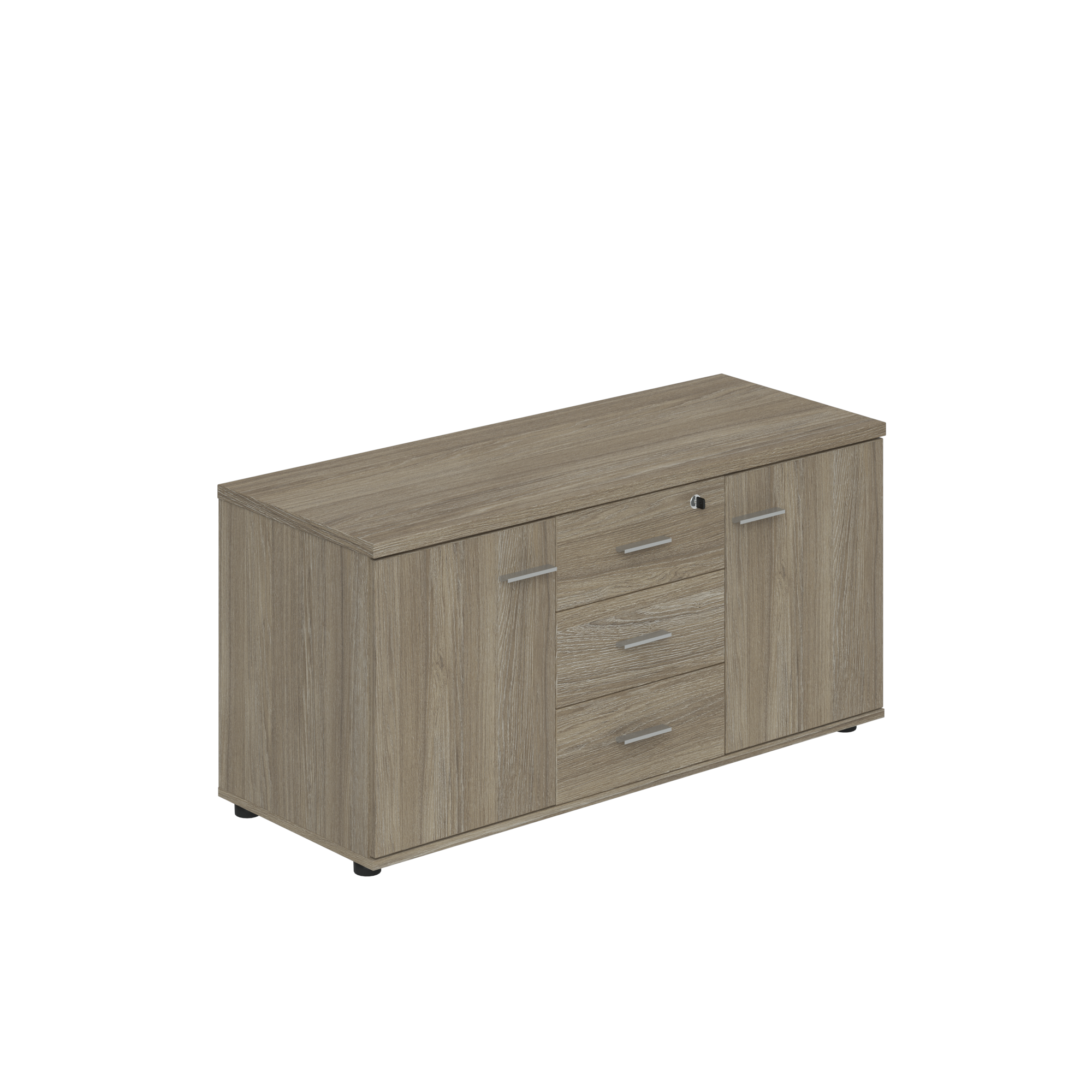 Тумба опорная (мобильная) с замком Norden WN.202 дуб темный Размеры: Высота 581мм Глубина 462мм Ширина 1204мм