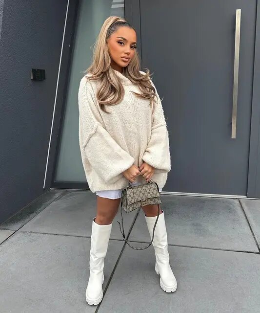 Jersey Mujer 2025, новый повседневный трикотаж, утолщенный женский свитер большого размера, шикарная мягкая женская одежда в корейском стиле