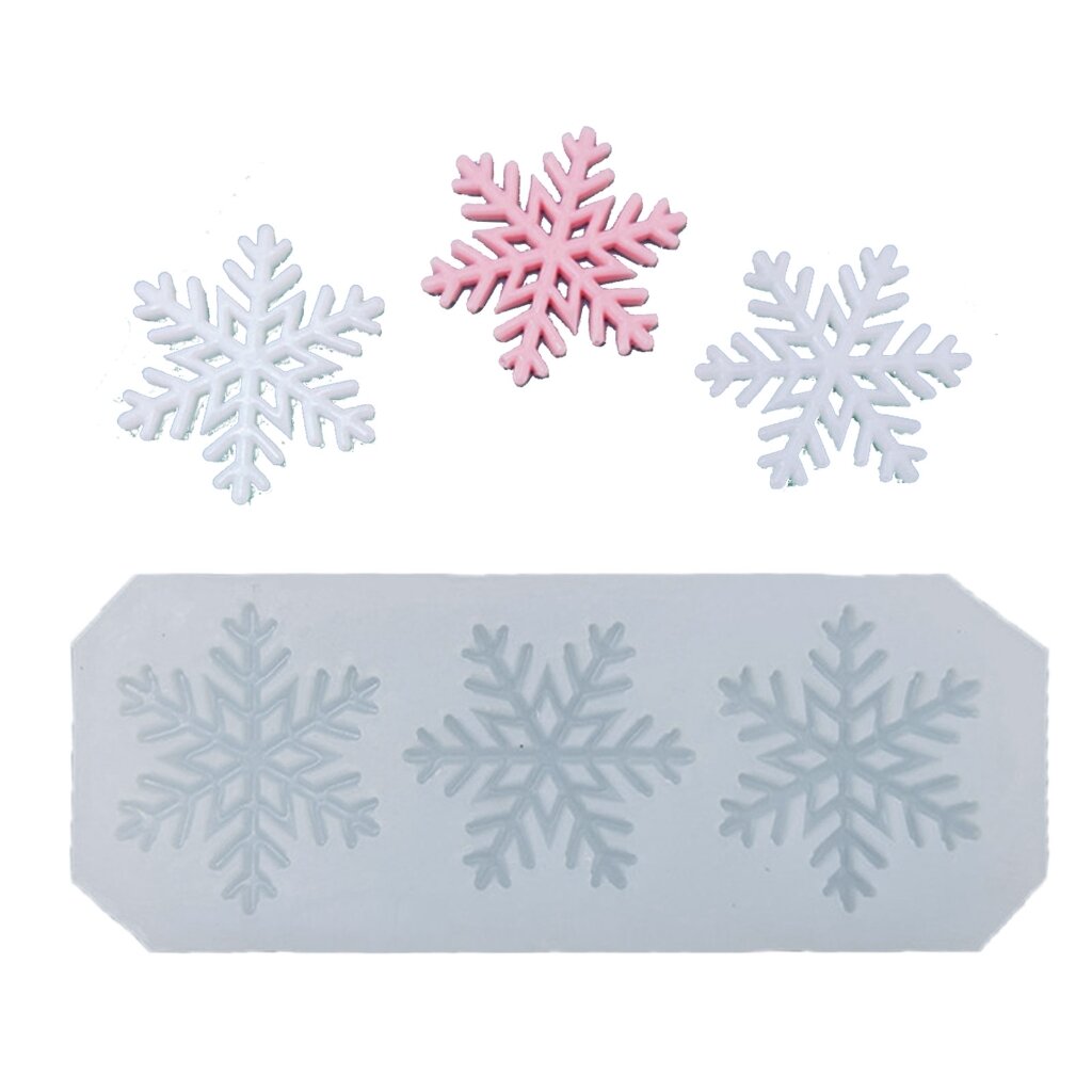 Праздничная Силиконовая Форма В Виде Снежинок С Антипригарными Поверхностями Для Украшения Шоколадных Тортов И Праздничных Поделок