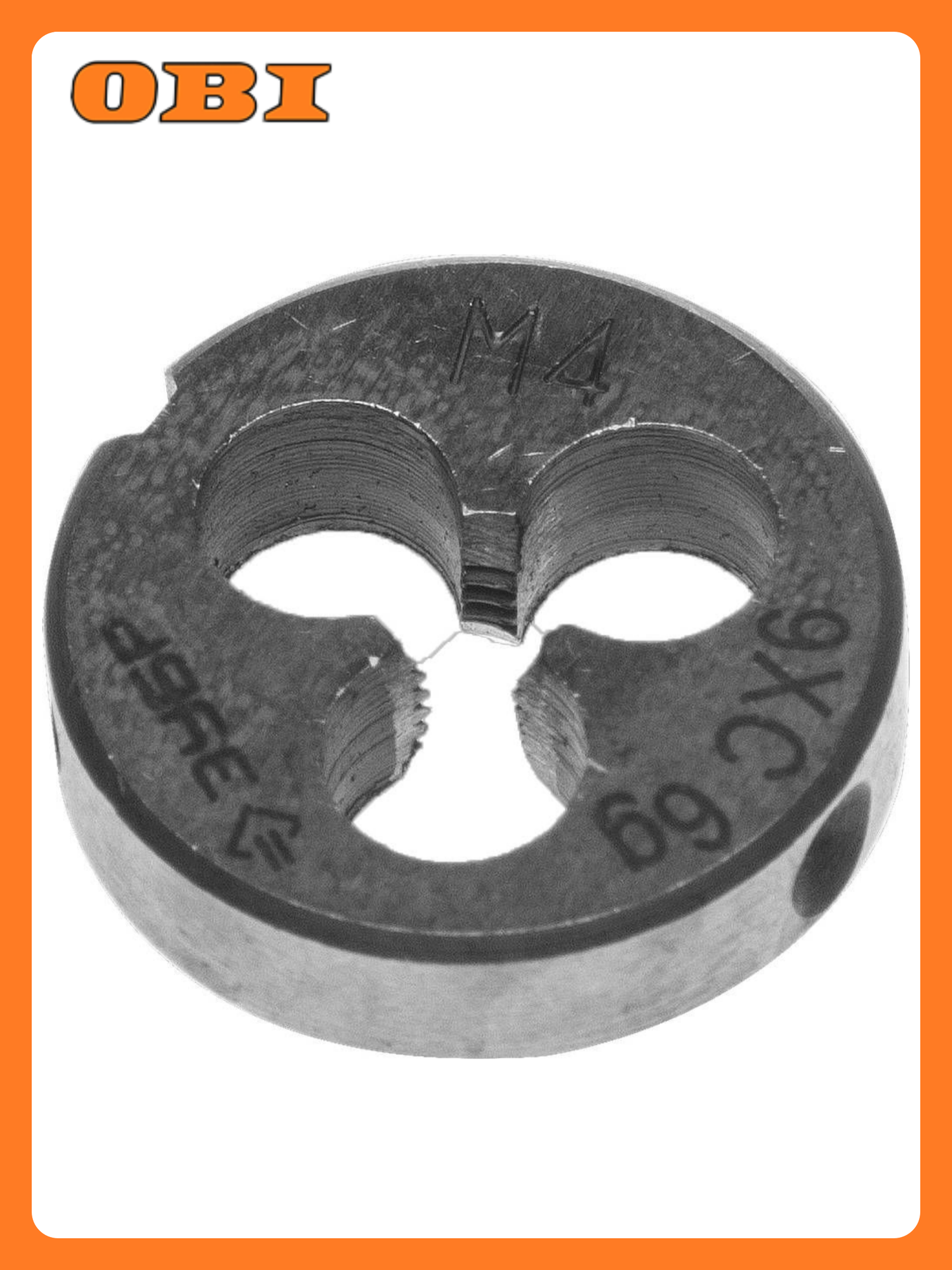 ЗУБР М4x0.7мм, плашка, сталь 9ХС, круглая ручная