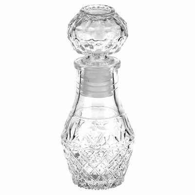 Графин стеклянный "Микрик груша" 60мл, прозрачный, h11,7см д5см, пробка-стекло (Китай)