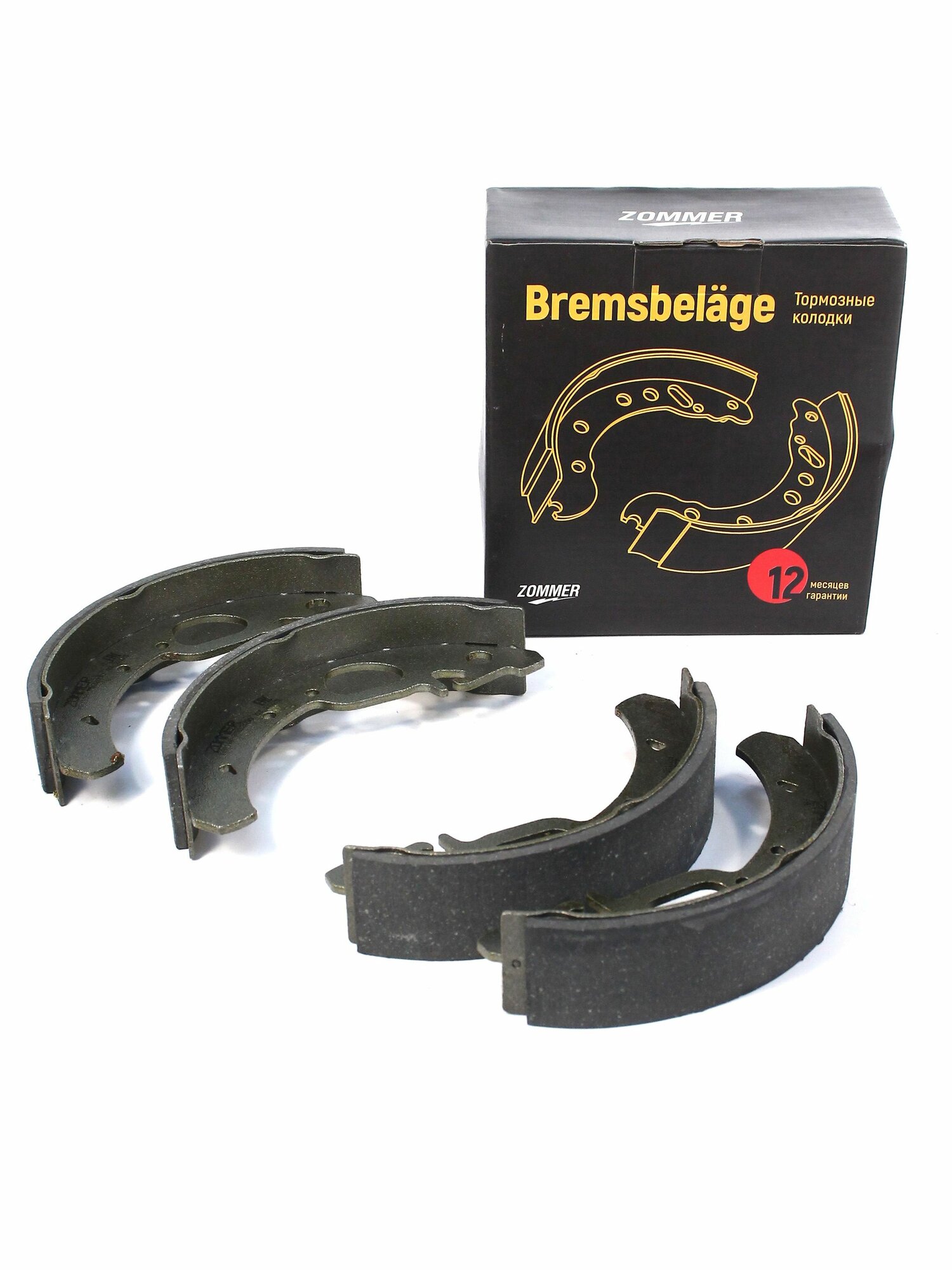 Колодка тормозная задняя Лада Калина, Гранта, Приора (под АБС) (к-т 4 шт)