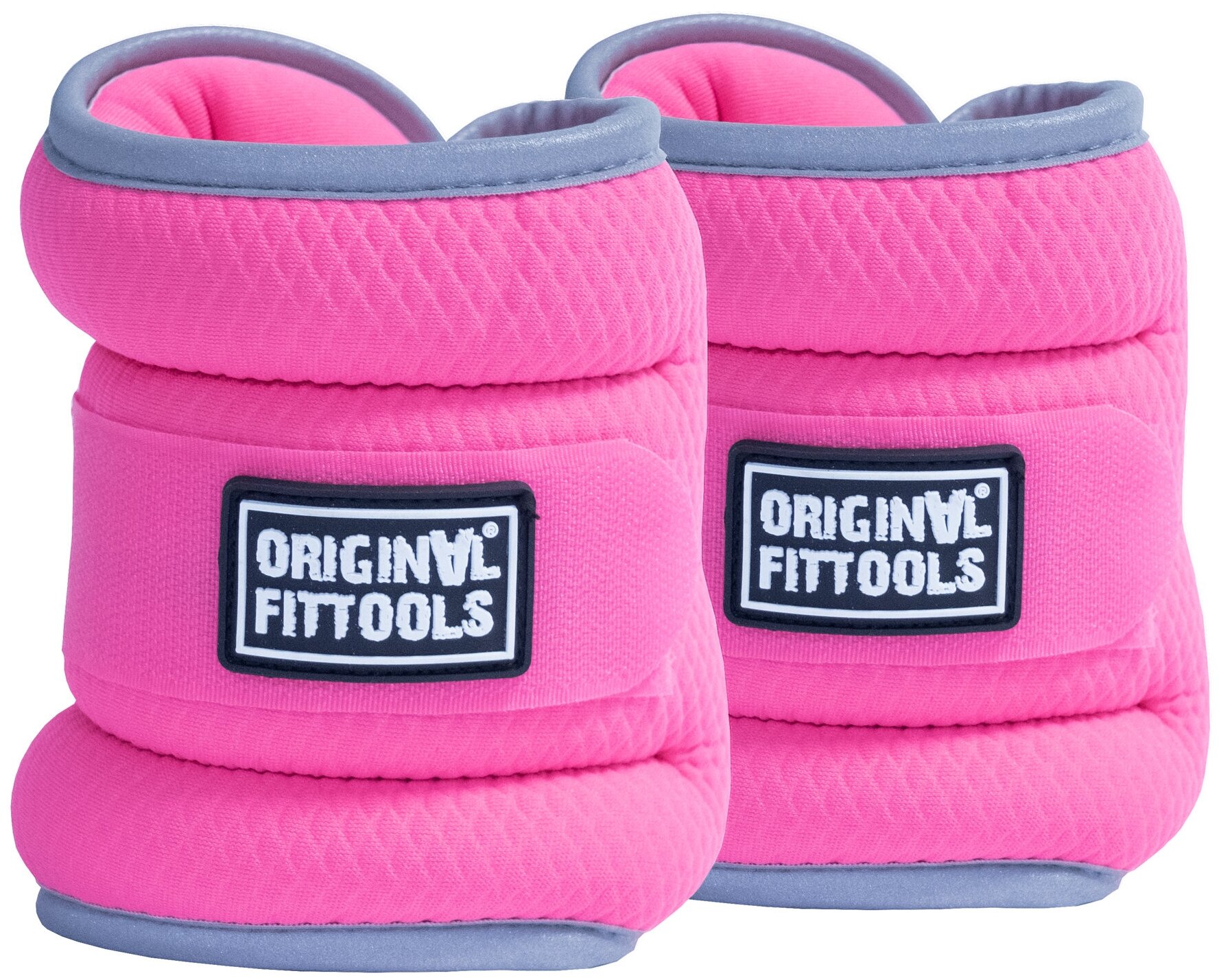 Комплект утяжелителей весом 2 кг (пара) Original FitTools розовые