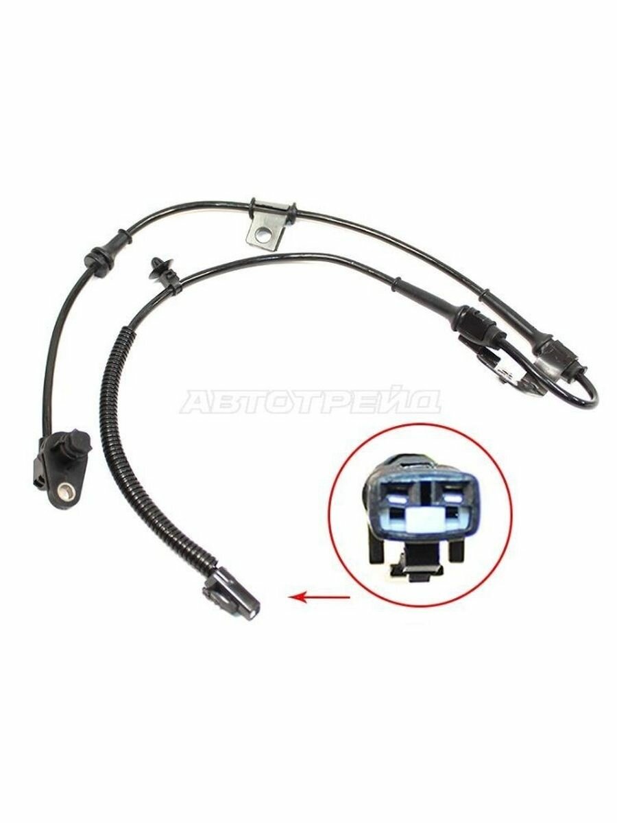 Датчик ABS AKRADO FR, для Hyundai Solaris/Kia Rio, левый, передний, черный