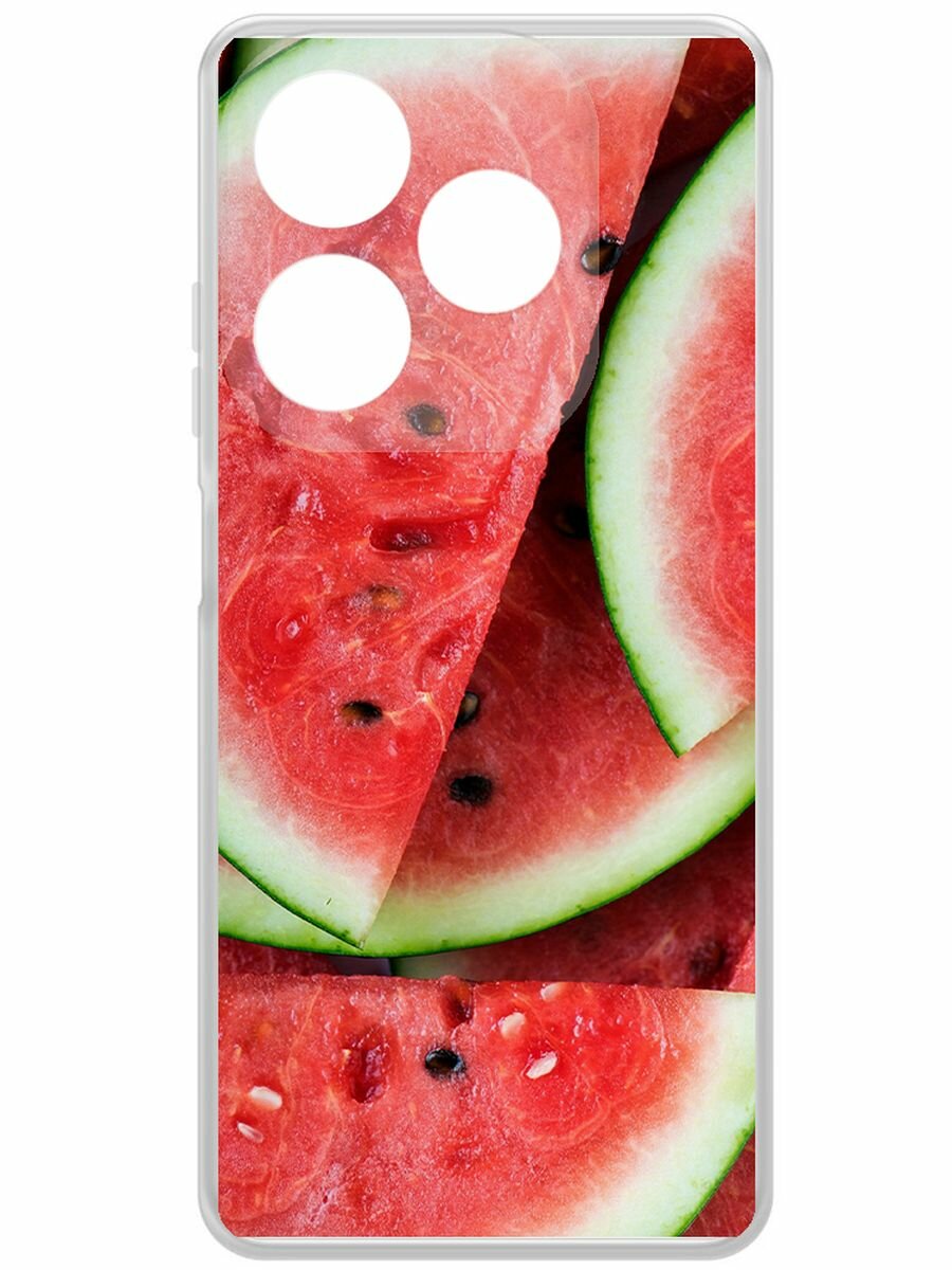 Чехол-накладка Krutoff Clear Case Арбуз для INFINIX Smart 8