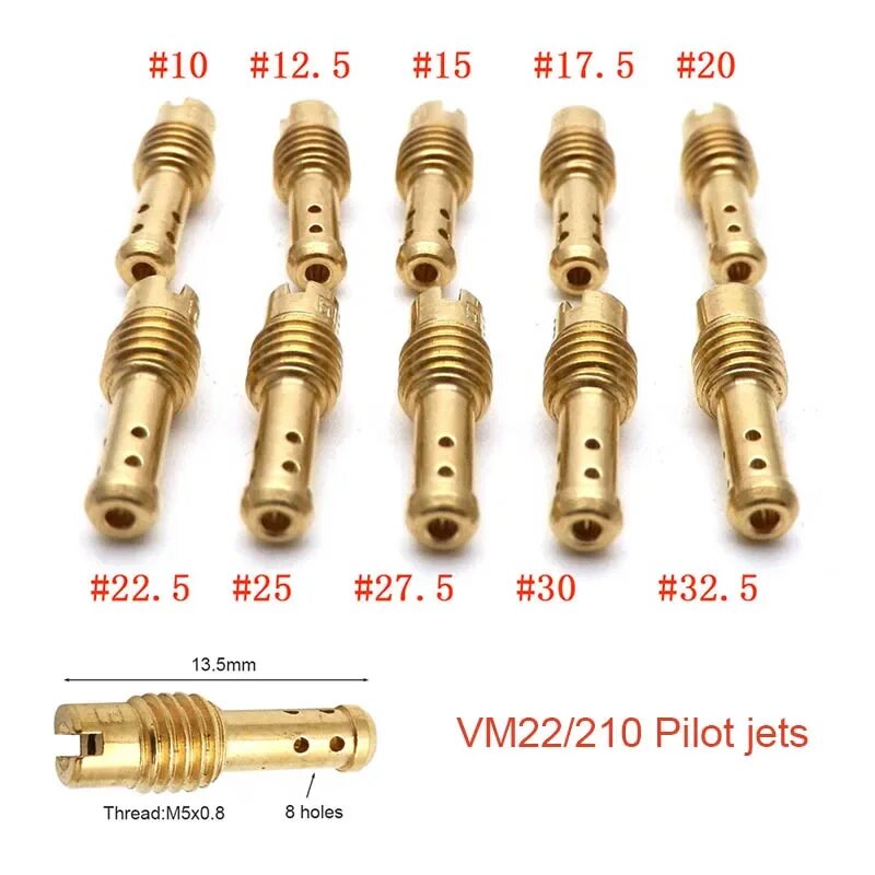Набор жиклеров VM22/210 Pilot jets #10-#32.5, 8 отверстий