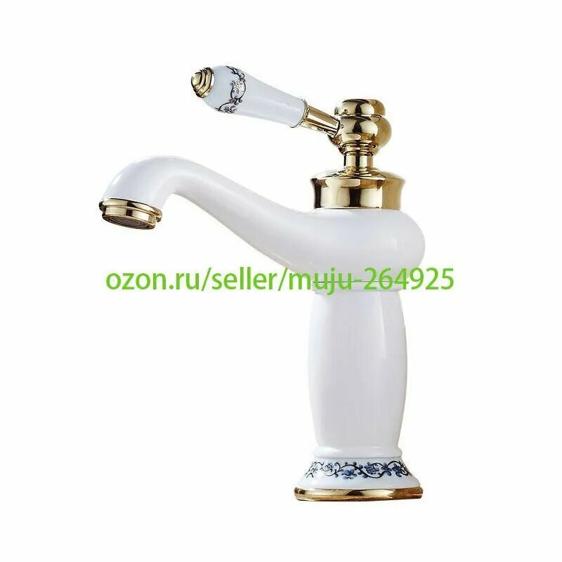 KNOW EASY-Смеситель для раковины и умывальника белый золото ретро, кран для ванную из латуни