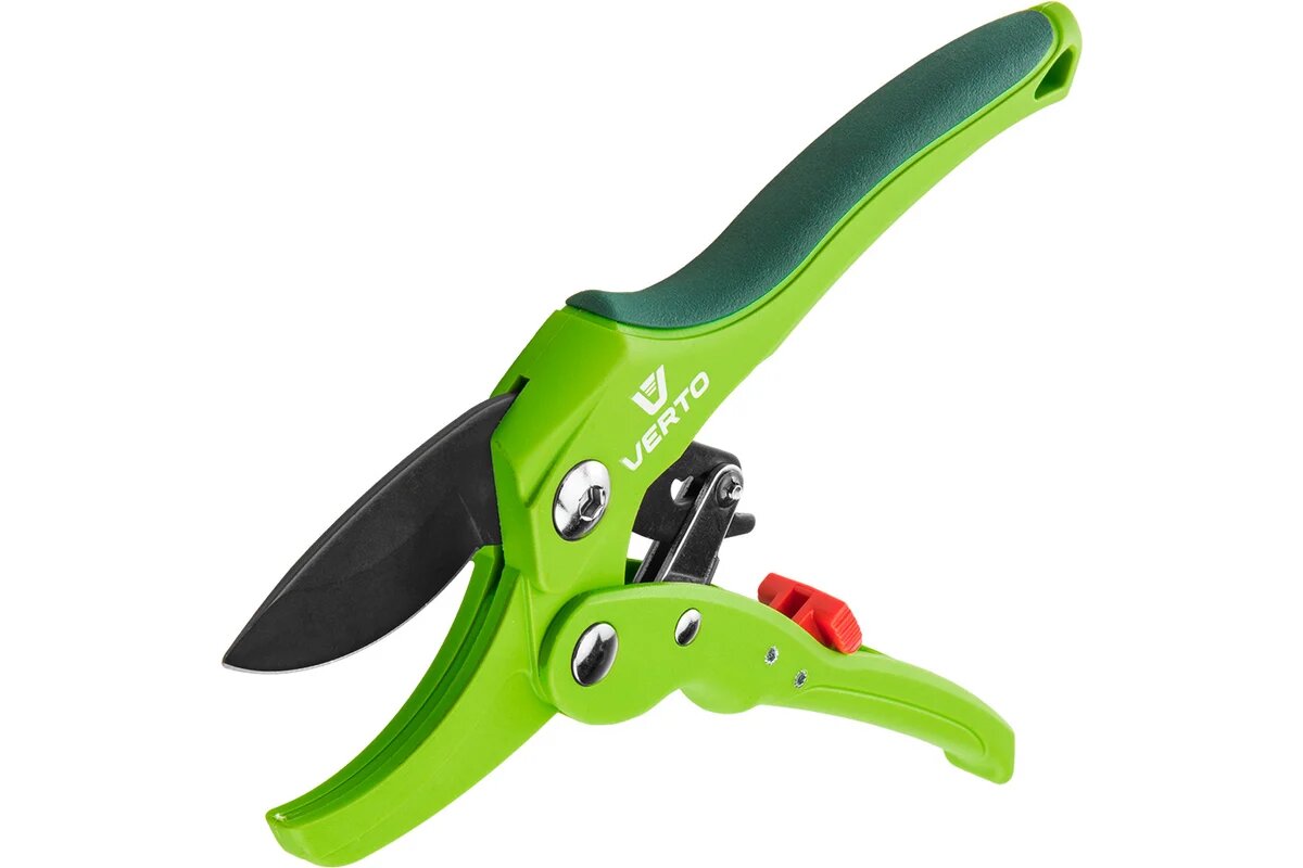 VERTO 15G205 Садовый контактный секатор с усиленным резом и эргономичной рукоятью
