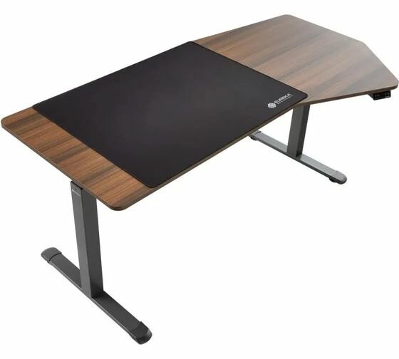 Стол компьютерный Eureka с электроприводом уникальной формы 178x74 ERK-EDI-HTG-WN Heptagon, цвет орех