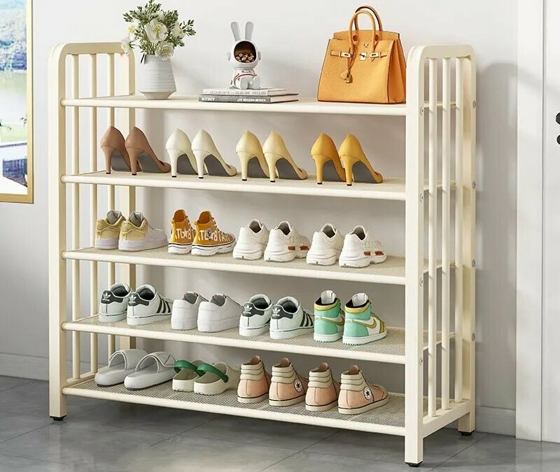 Обувница "Металлическая", открытая, без задней стенки, белая, 80 см x 29 см x 88 см