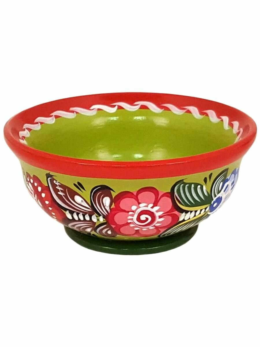 Шкатулка, Универсальная емкость, Розеточка 40х90-5, Городецкая роспись, ручная авторская работа