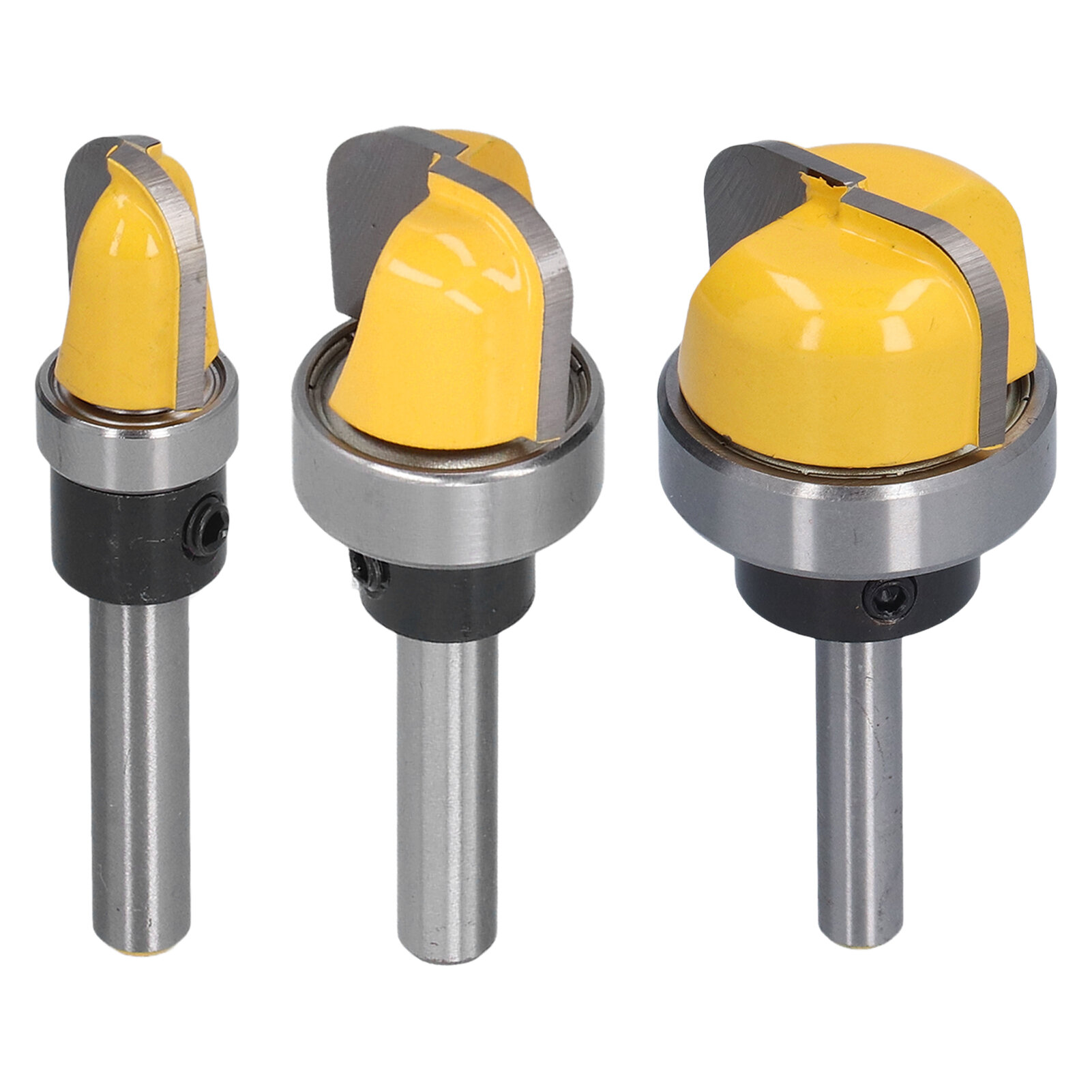 Набор радиусных фрез с подшипником, 1/4 дюйма, 1-1/8, 3/4, 1/2 дюйма