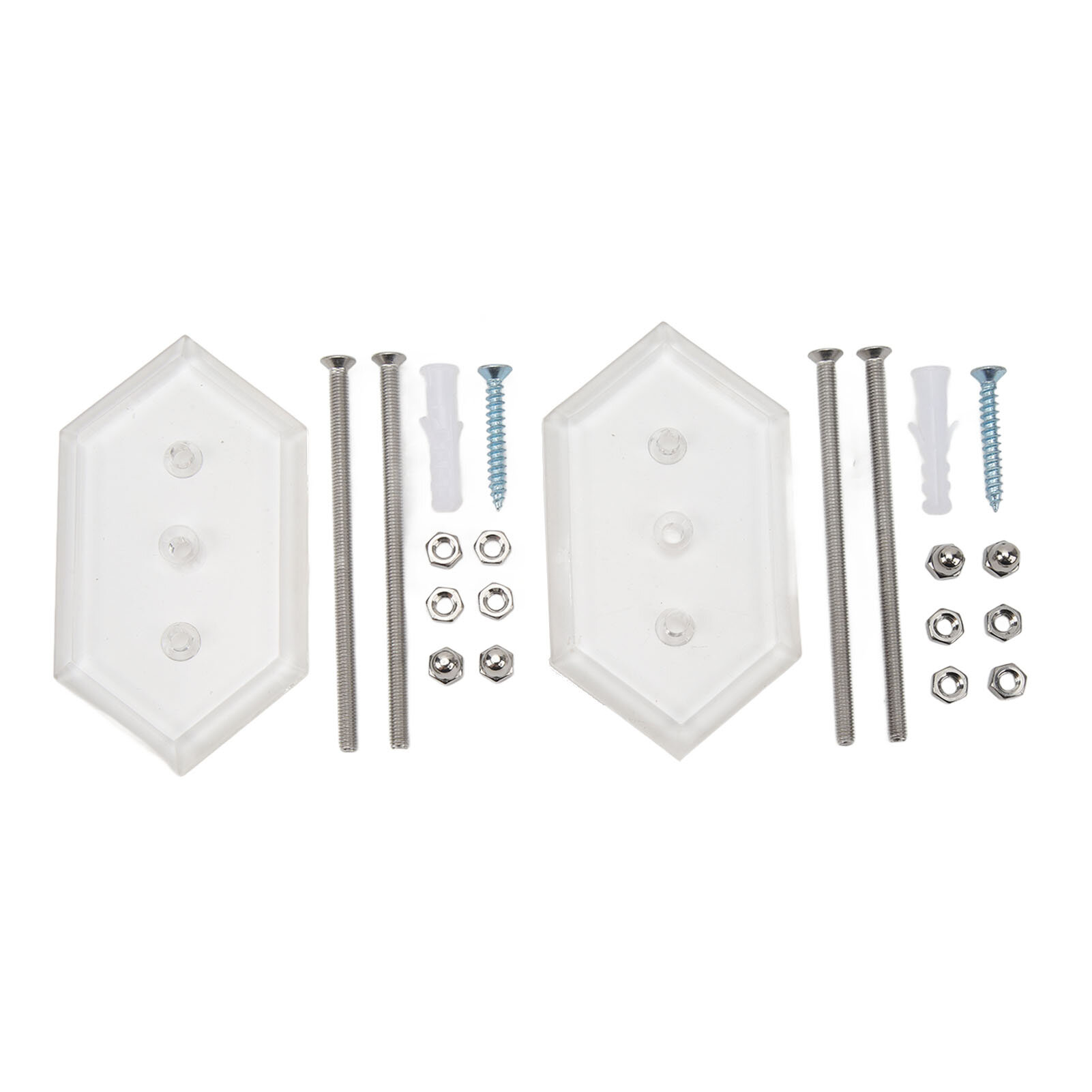 2 комплекта настенных держателей для скейтбордов, стойка для деки, комплект для демонстрации и хранения скейтборда, прозрачный.