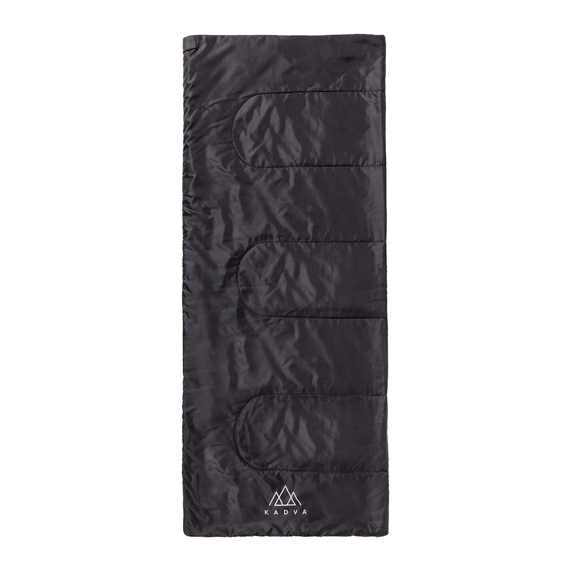 Decathlon Спальный мешок KADVA Karvilo, прямоугольный, 220x75 см, 1 место, вес 0,8 кг, черный