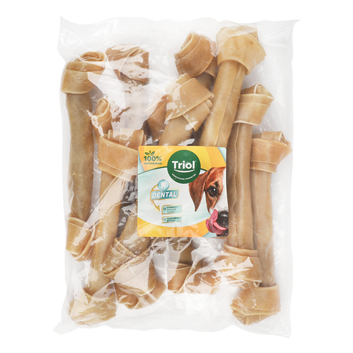 Triol Кости для собак жевательные узловые 25см, пакет 10шт, серия DENTAL, 1,45кг
