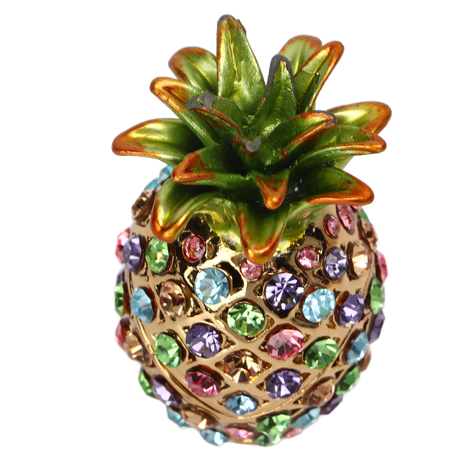 Ananas шкатулка для безделушек мини-размера сплав со стразами яркие цвета широкое применение украшенная драгоценностями шкатулка для ювелирных изделий туалетный столик