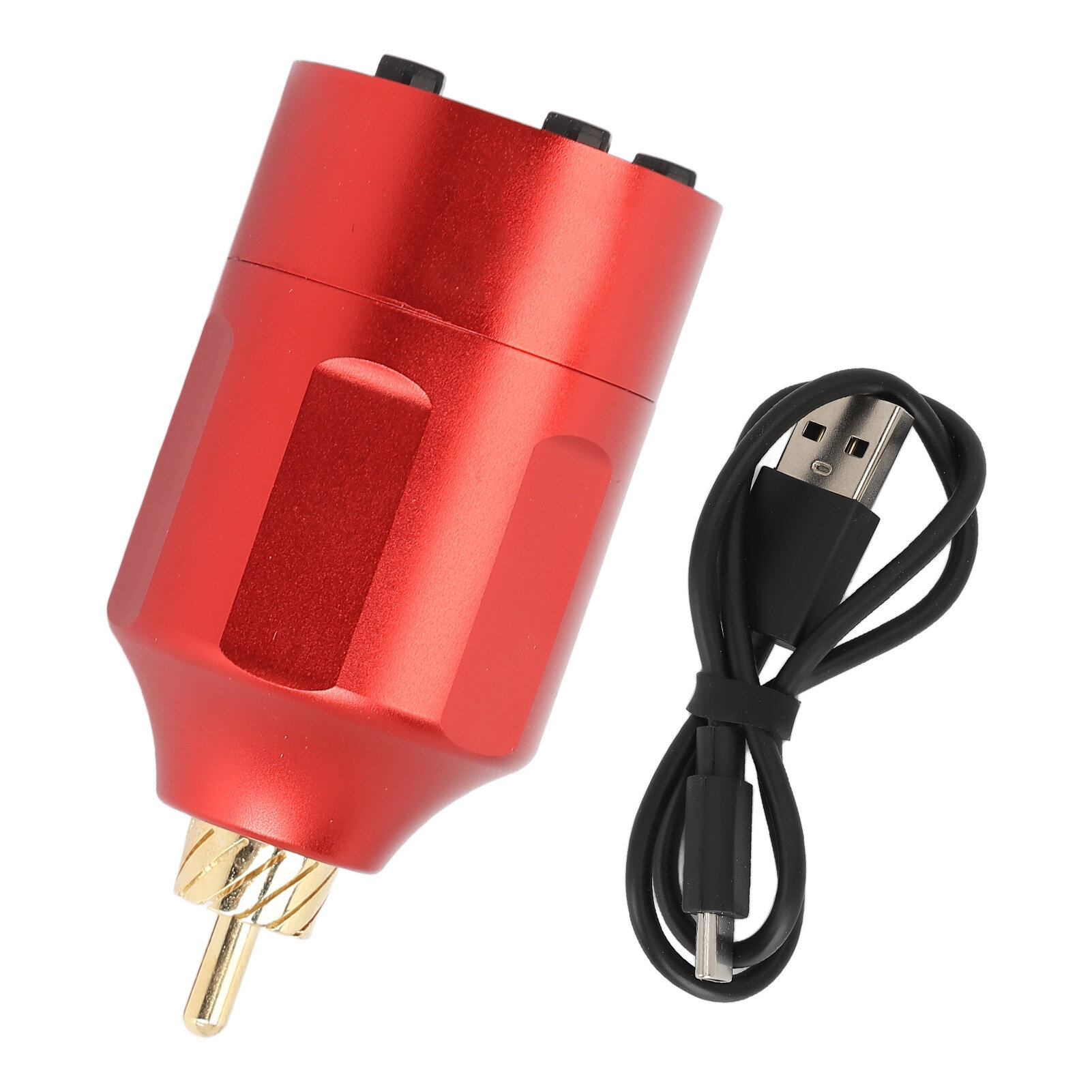 Беспроводной блок питания для тату-машинок 1300 мАч, перезаряжаемый, с разъемом RCA, красный