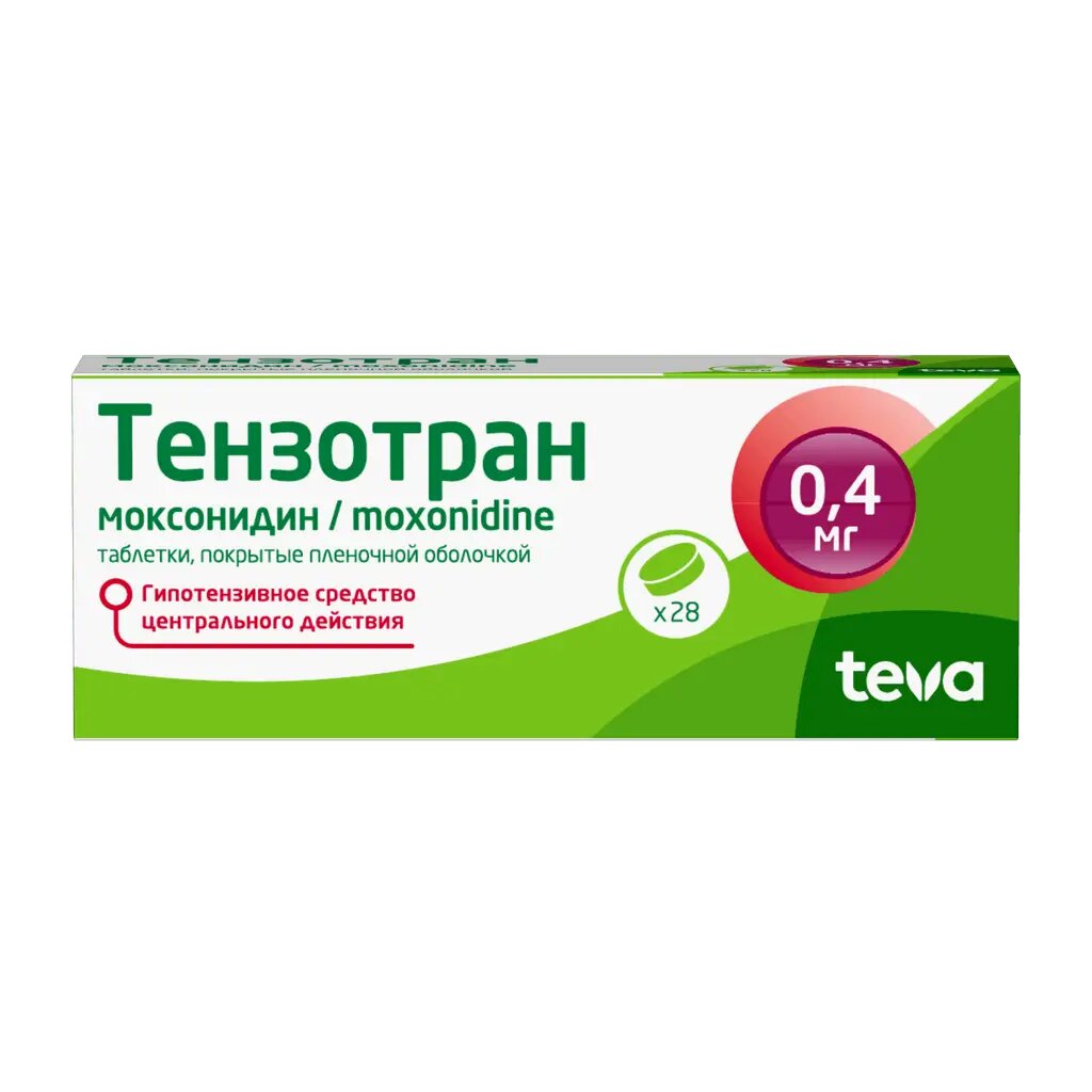 Тензотран таблетки покрыт. плен. об. 0,4 мг 28 шт