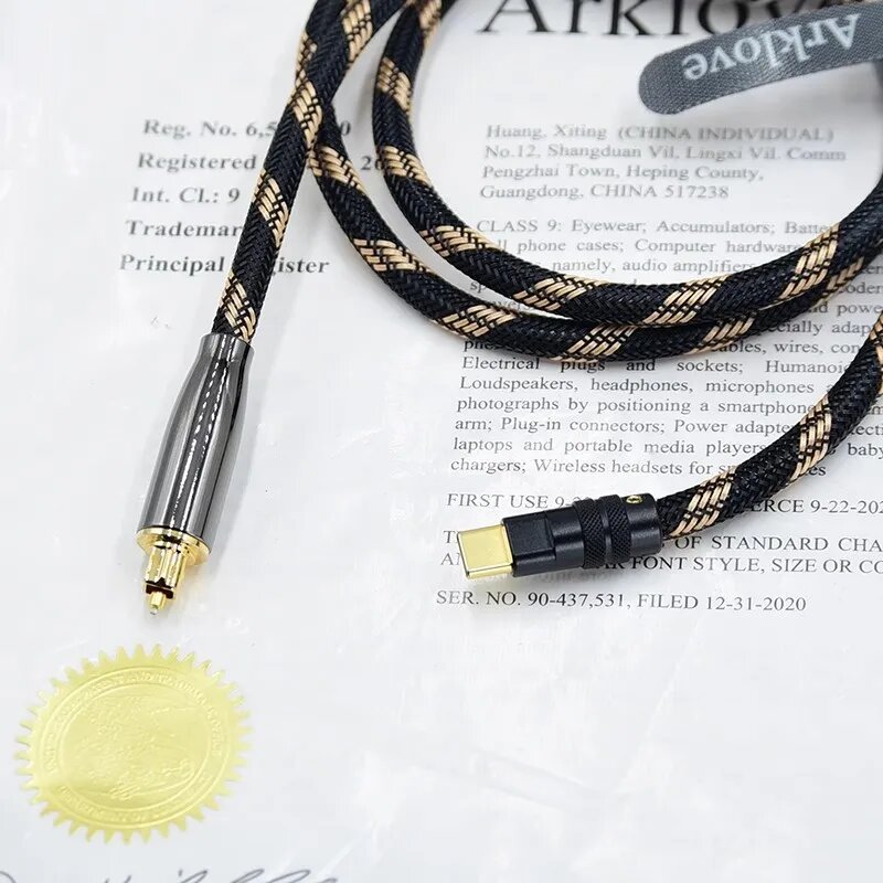 Кабель аудио адаптер KNONEWIN USB C to Optical Toslink 5m, Type C