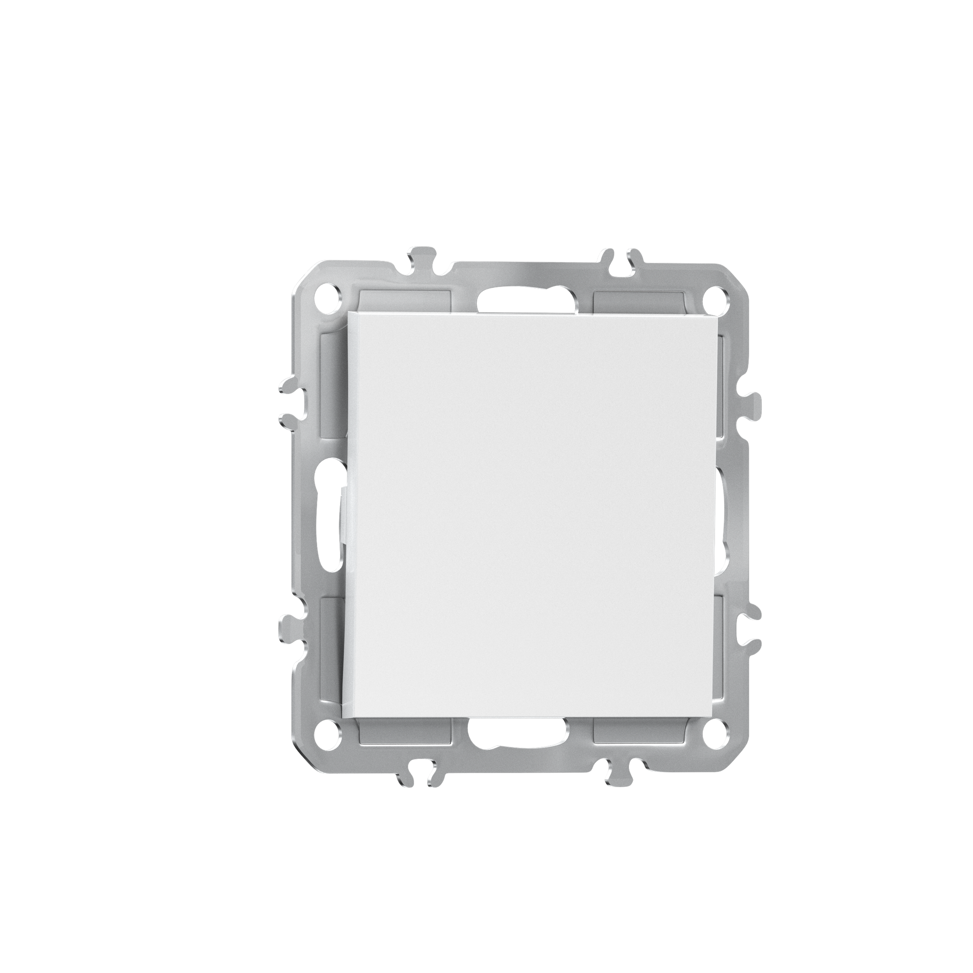 Выключатель перекрёстный 1-клавишный 10A 250В, цвет глянцевый белый, серия A07, Donel