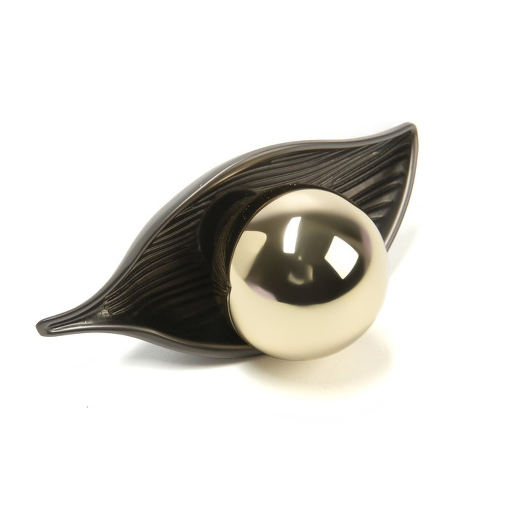 Мебельная ручка-кнопка CAPPIO RK134, металл, графит/золото, фигурная, винтовое крепление