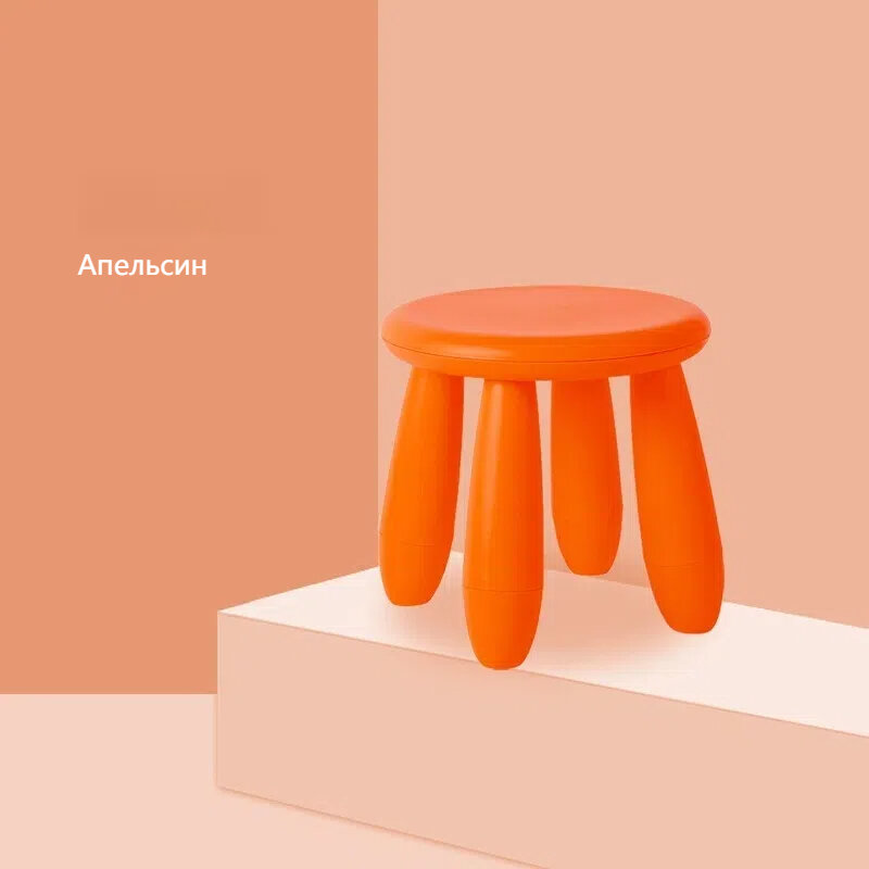 Табурет IKEA MAMMUT 70382326, детский, пластик, цвет оранжевый, 30х35х30 см
