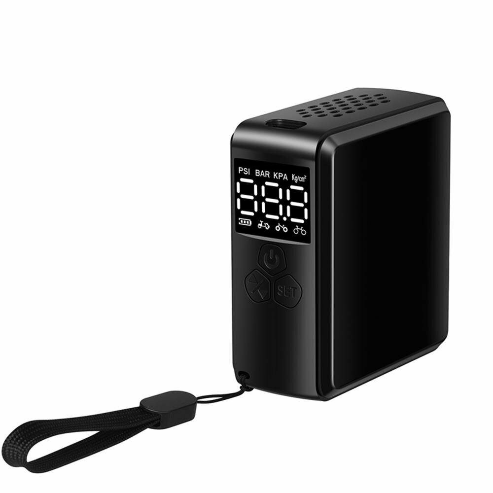 Умный портативный беспроводной электрический воздушный насос Smart Air Pump с LED-подсветкой, высокое давление 150 PSI, подходит для автомобилей, велосипедов, электровелосипедов и мотоциклов.