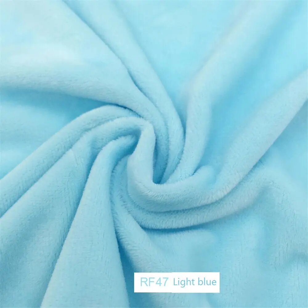 Минки ткань плюш 45x50см Голубой, light blue