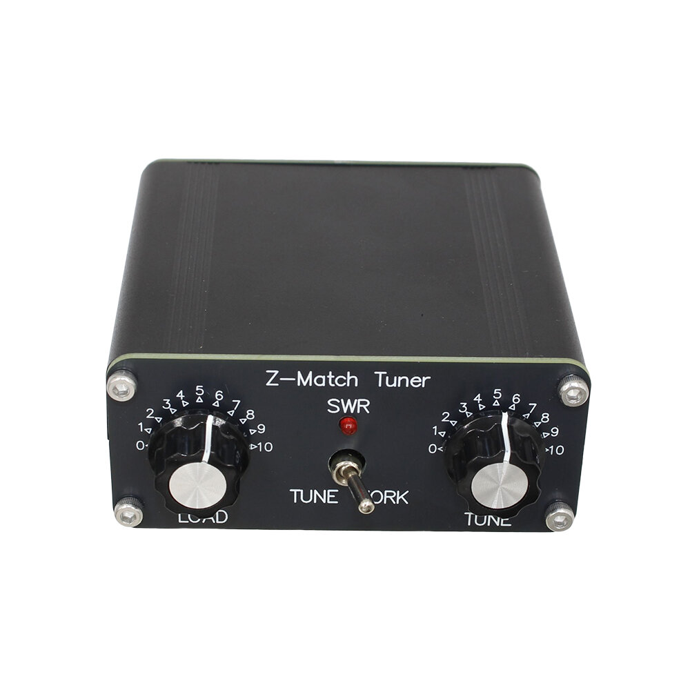 Тюнер антенны Z-match ручной QRP 5 Вт 3-28 МГц BNC 25-2500 Ом материал PC+Металл вес 261 г размер 88мм*83мм*39мм