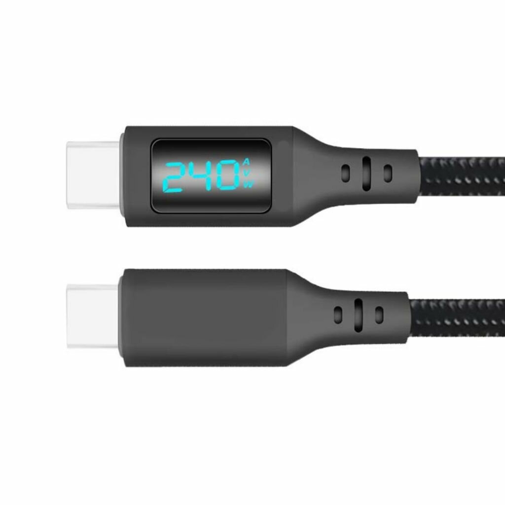 Интеллектуальный цифровой дисплей PD240W с двойным кабелем передачи данных Type C-1 м
