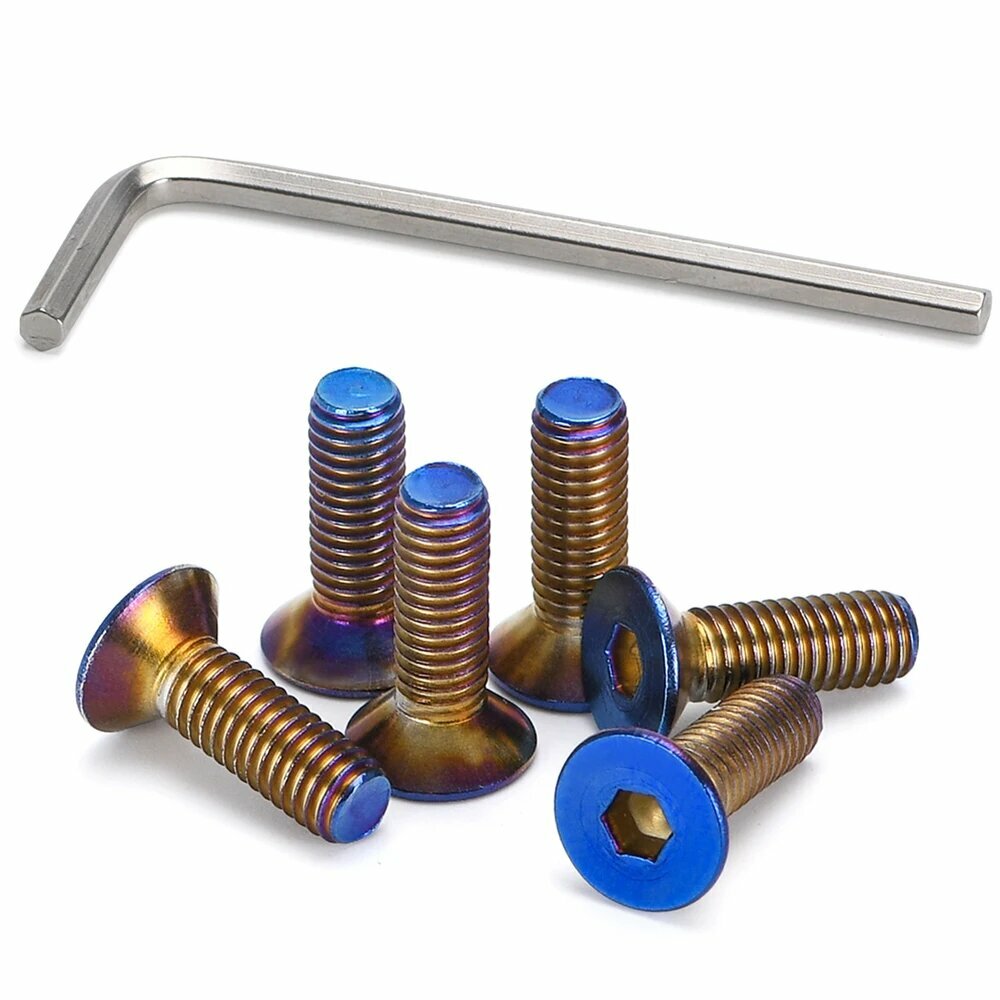 WLR RACING-6 шт./лот сгоревший Титан болты для руля подходят для многих рулей работает Bell Boss Kit WLR-LS06CR-T