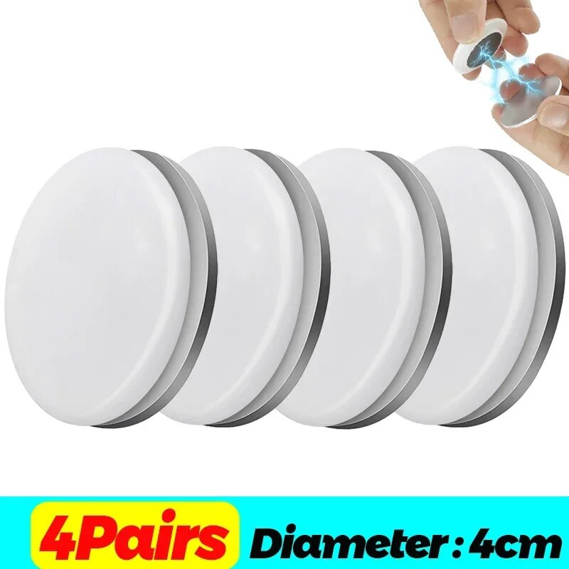 Магнитные утяжелители для штор, 1 пара Белый, White-4Pairs