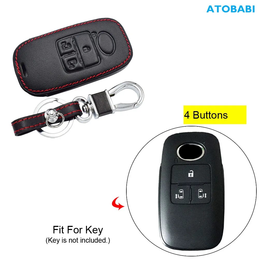 Кожаный чехол для автомобильного ключа, чехлы с дистанционным управлением, аксессуары для дайхатсу, Танто, LA650S, Sparky, Toyota Raize, вместительный резиновый бак для Subaru 2023 4 Buttons