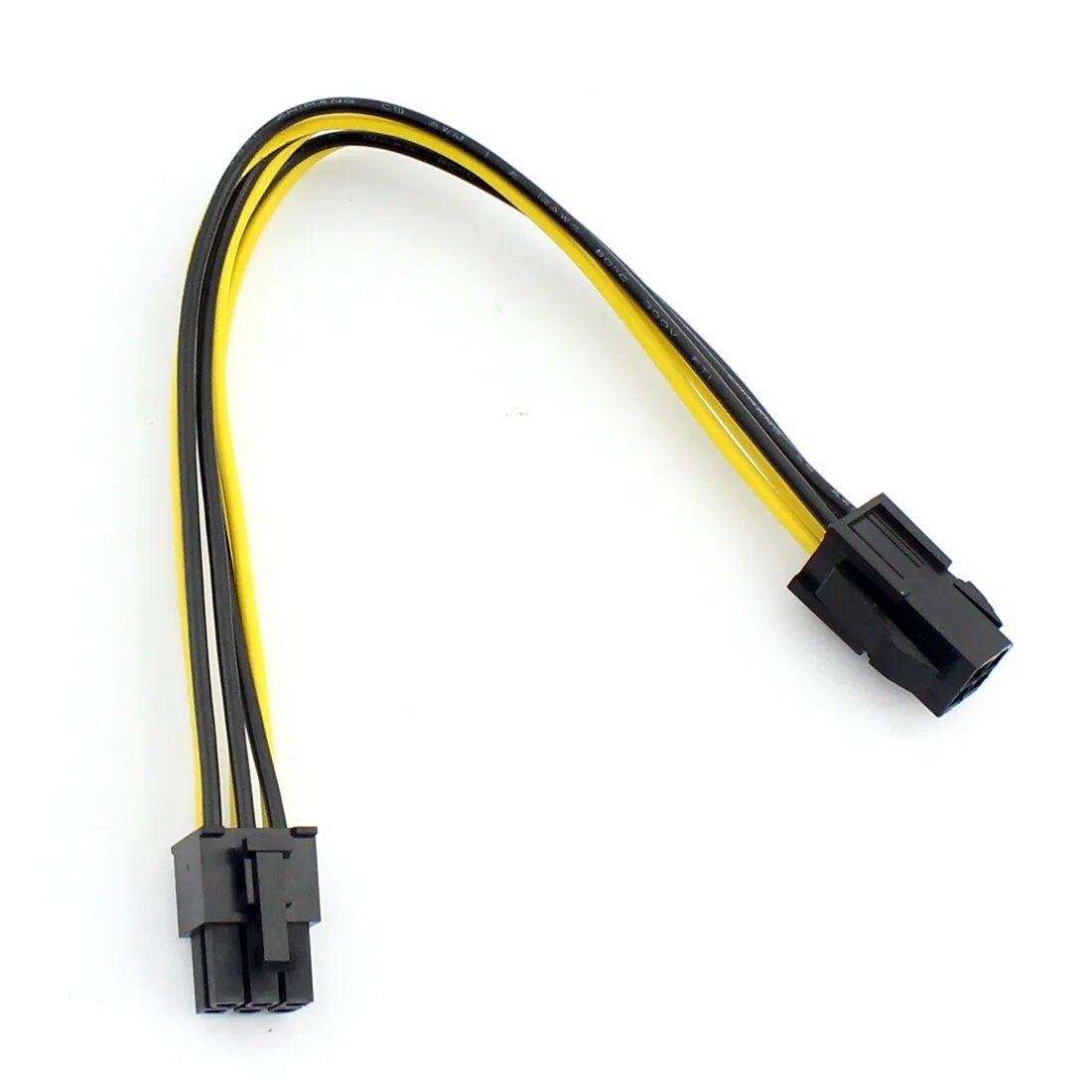 1x 18AWG PC CPU 4PIN для GPU PCIe PCI-E видеокарта 6Pin 20 см кабель питания провод