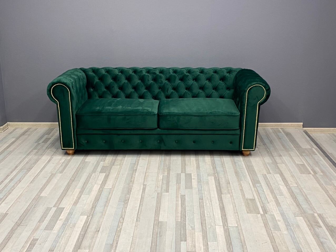 Диван Честер 220\90\80 см в антивандальной ткани без механизма раскладывания