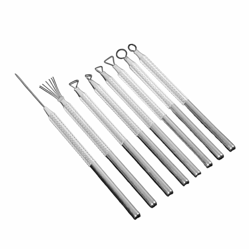 Набор из 8 предметов, гончарные инструменты, иглы для деталей