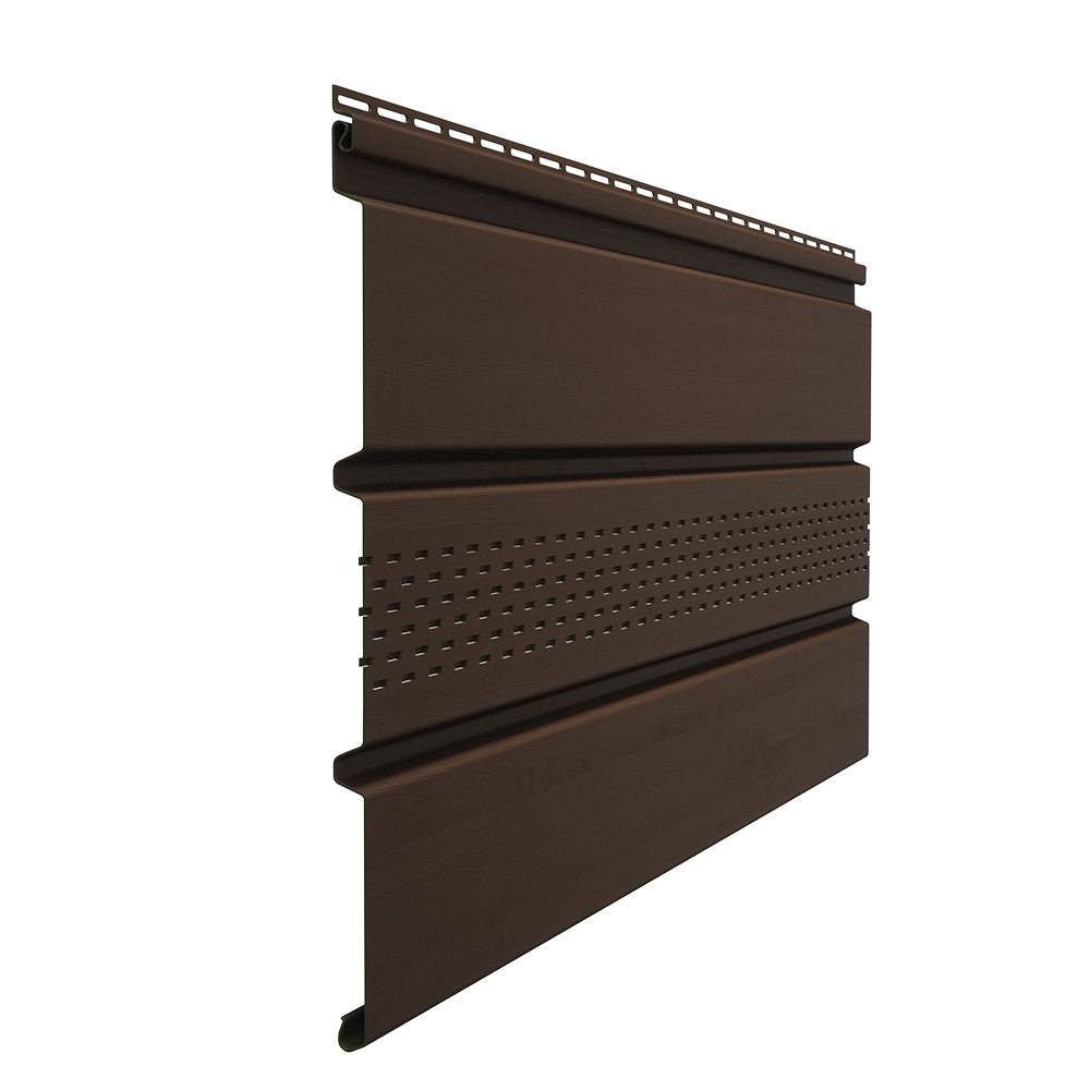 Софит Docke STANDARD, с центральной перфорацией, цвет каштан, ПВХ