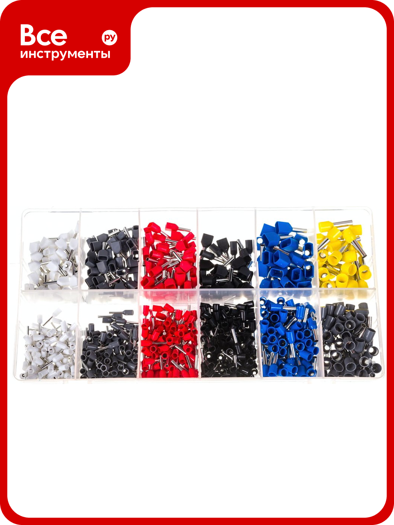 Набор наконечников КВТ НШВИ №5 79493, пластиковый, 0.5 мм, 0.75 мм