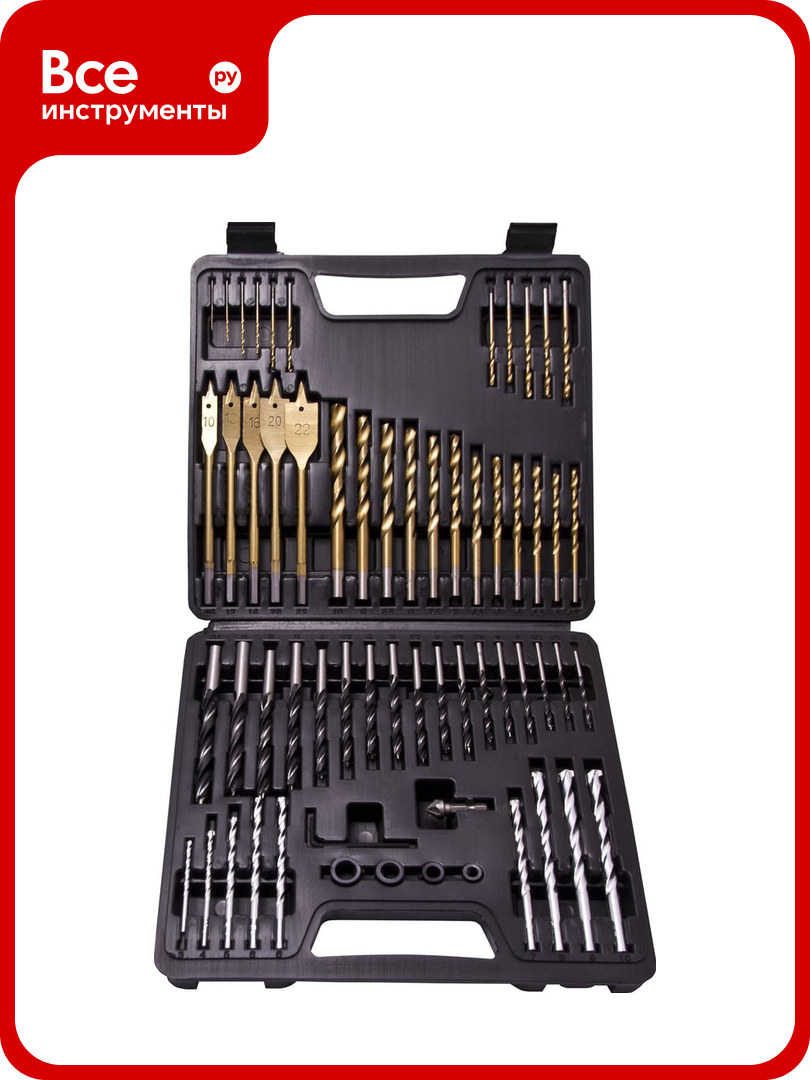 Набор сверл ULTIMA, 113601, цилиндрический хвостовик, HSS, 60шт