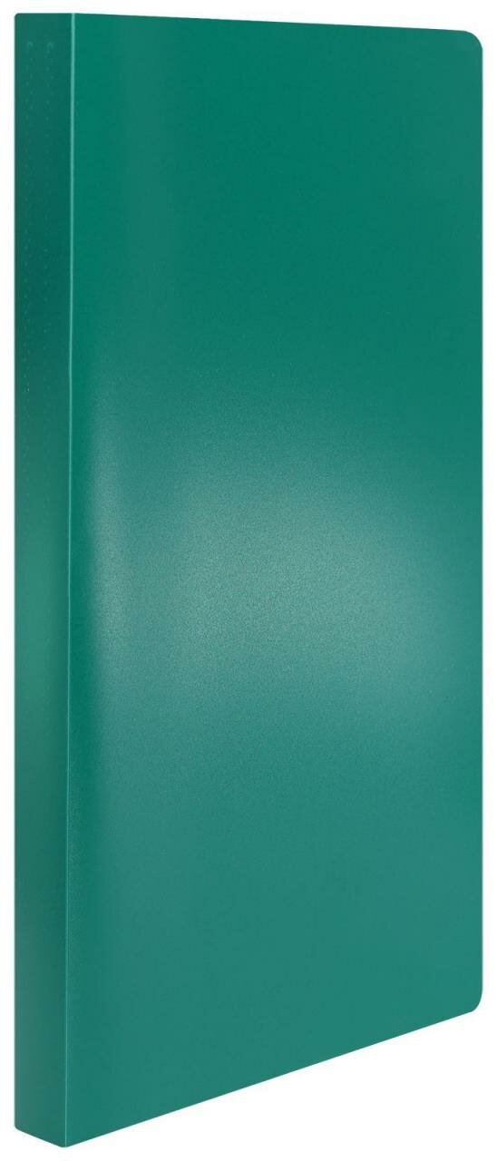 Папка с файлами 1 шт LITE А4 60 фалов, пластик 500 мкм, зеленая